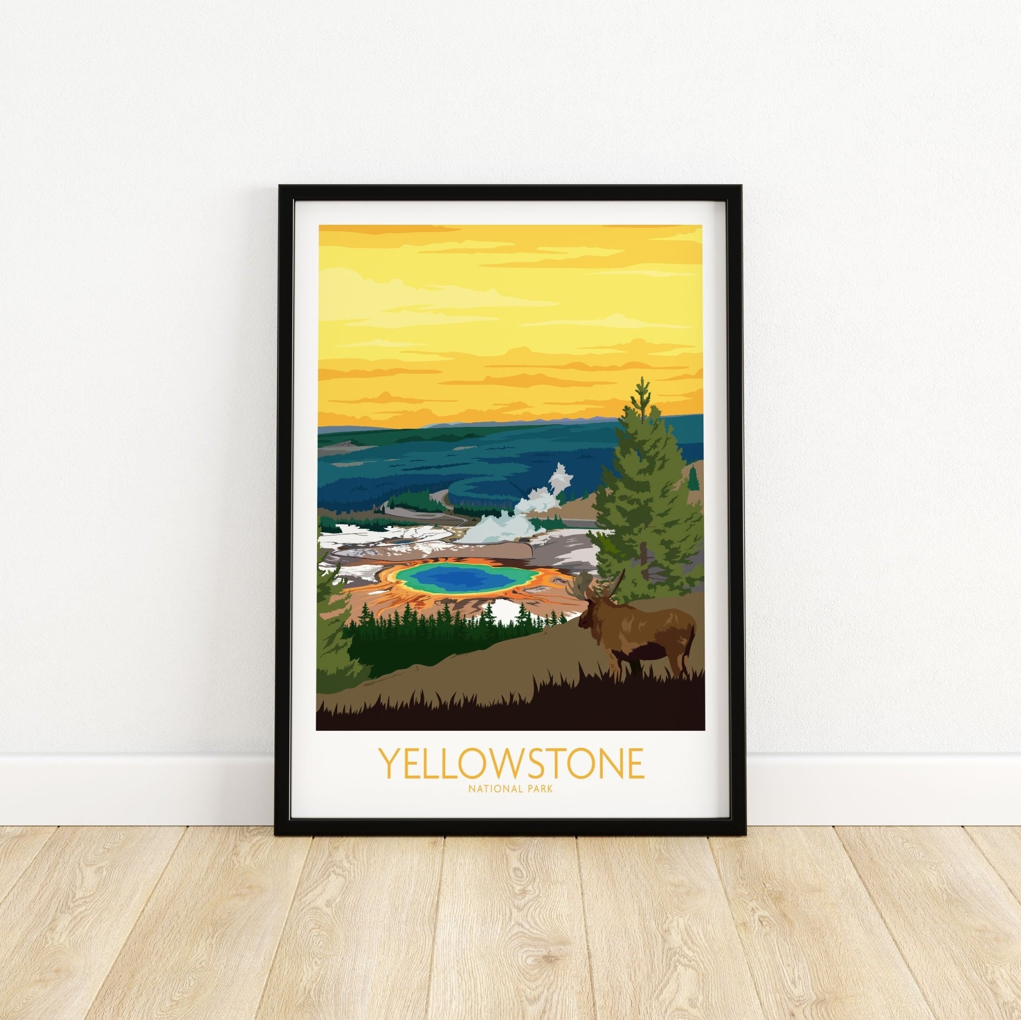Yellowstone Print Yellowstone Park Poster Yellowstone Wall | Etsy