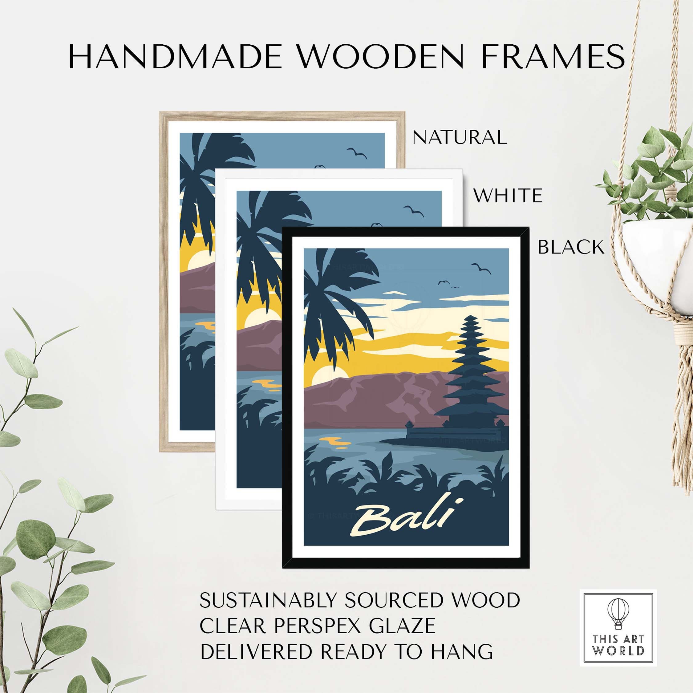 Bali Print | Bali Poster | Bali Wall Art | Retro Vintage Travel Poster ...