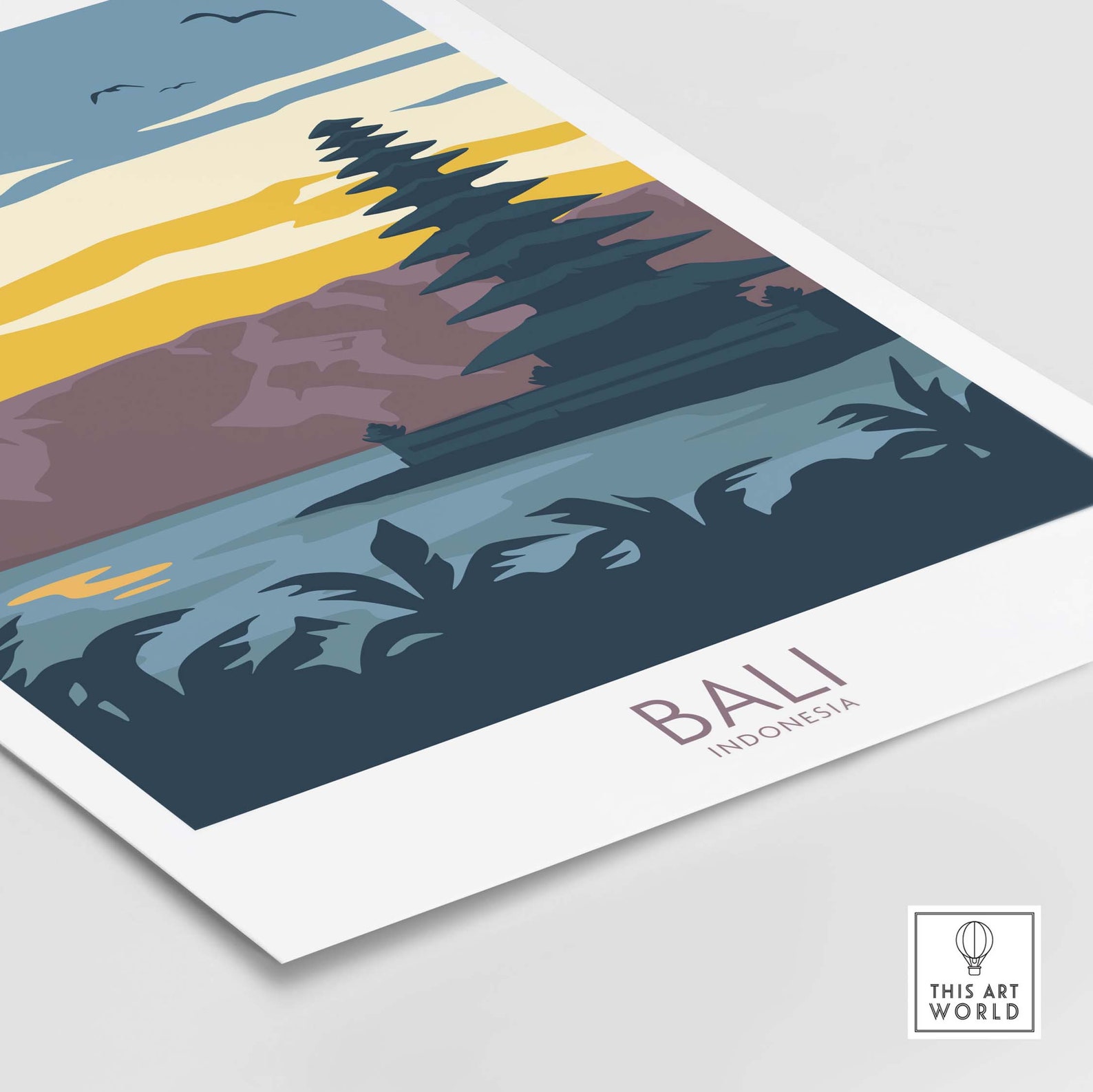 Bali Travel Poster Bali Print Bali Wall Art Indonesia - Etsy