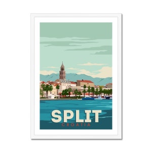 Split Print Croatia Travel Poster Split Wall Art Decor - Etsy