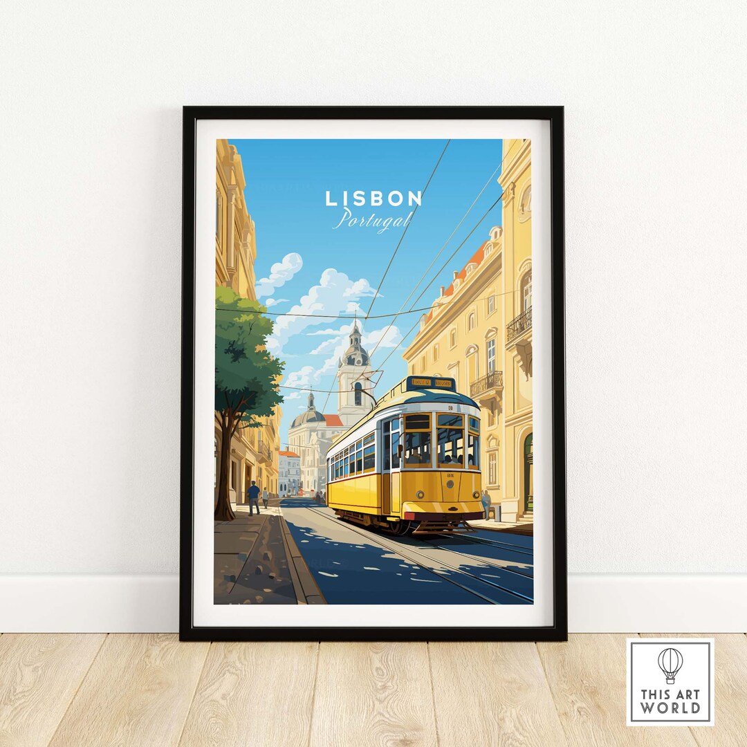 Lisbon Print | Travel Poster | Birthday Present | Wedding Anniversary ...