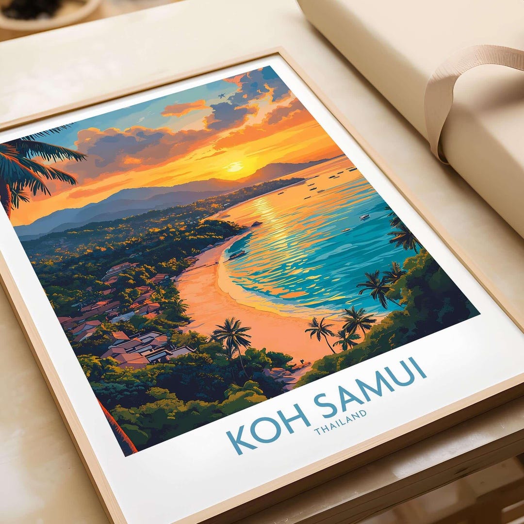 Koh Samui Poster Koh Samui Wall Art Print Koh Samui Poster Wall Decor ...