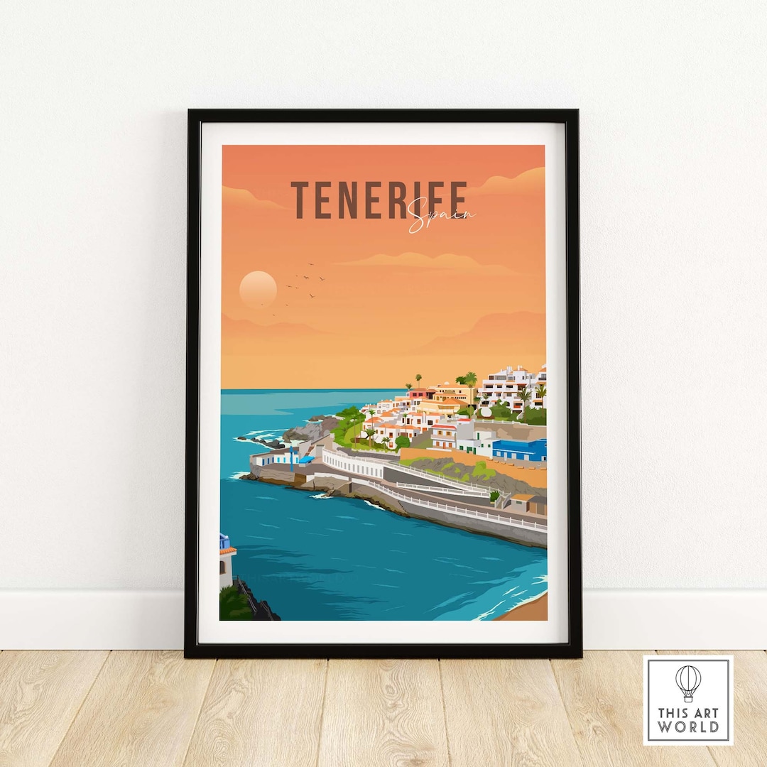 Tenerife Spain Travel Poster Print - Etsy