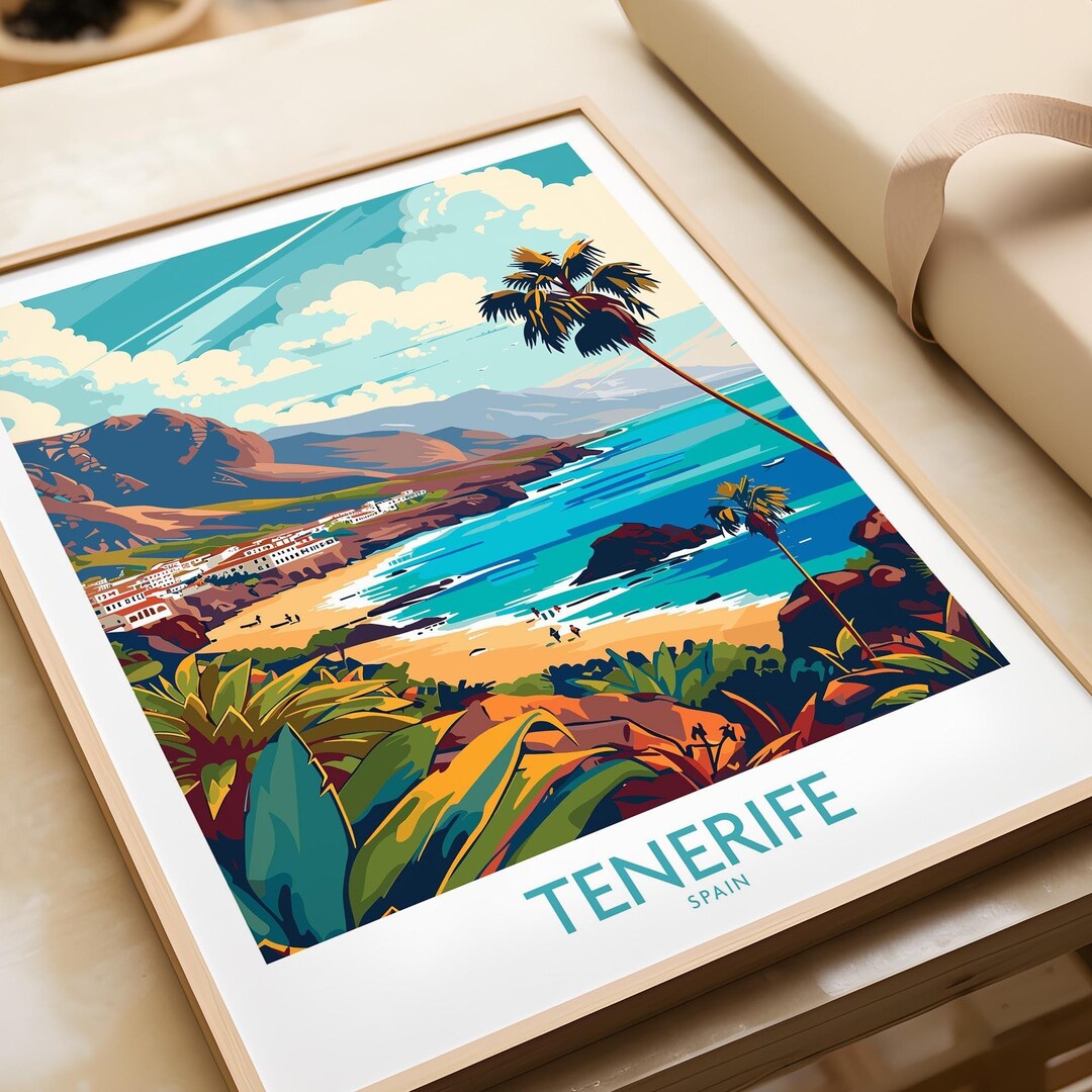 Tenerife - Canary Islands Poster Spain Travel Poster Tenerife Artwork ...