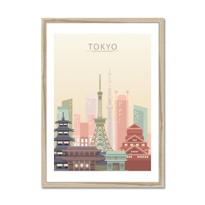 Tokyo Skyline Poster Japan Wall Art Print Cityscape Home | Etsy