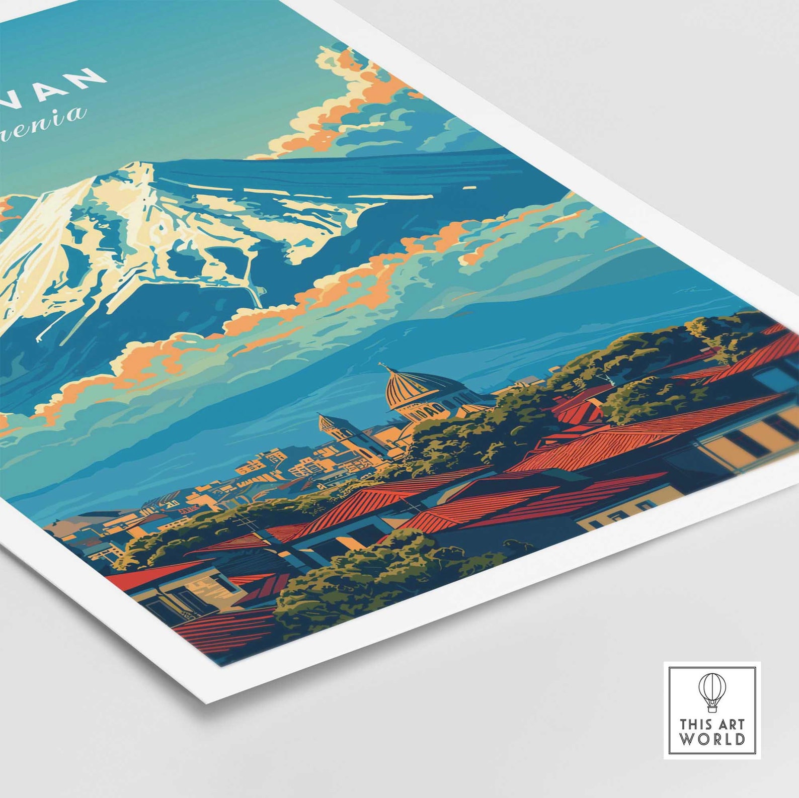 Yerevan Travel Poster Armenia Wall Art Print Travel Poster Home Decor ...