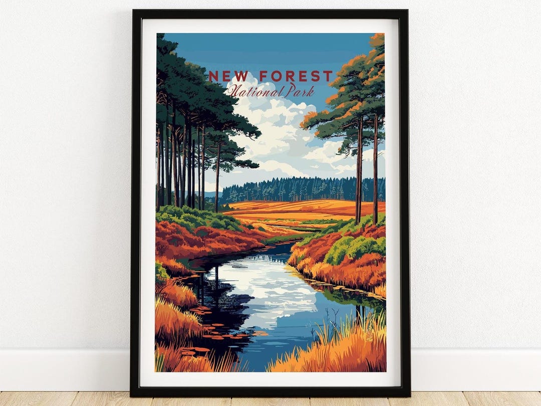 New Forest National Park Poster Wall Art Print Travel Poster Home Decor ...
