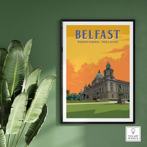 Belfast Print Northern Ireland | Wall Art | Travel Poster | Home Decor ...