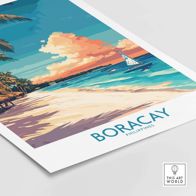 Boracay Travel Poster Boracay Art Print Travel Print | Home Décor ...
