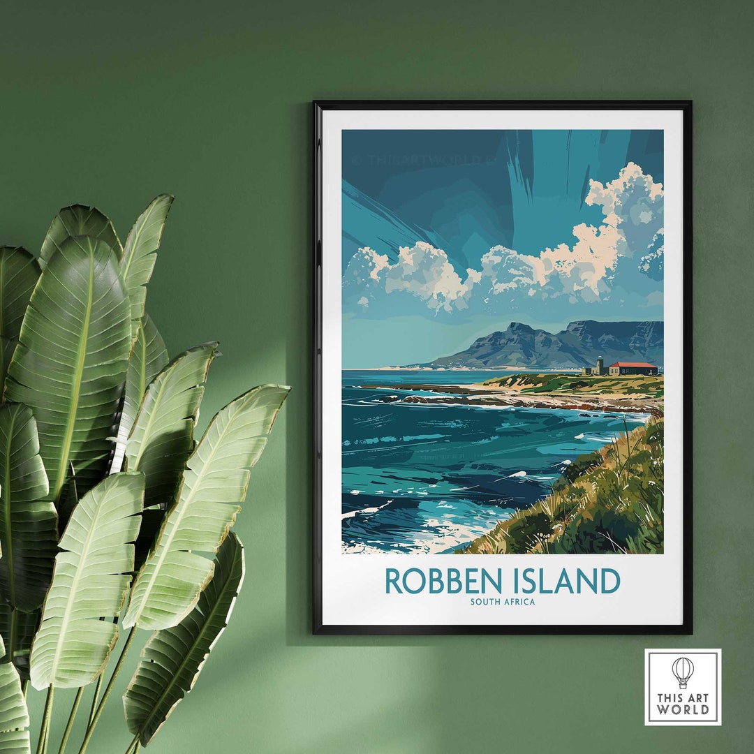 Robben Island Travel Poster South Africa Travel Poster Home Decor Gift ...