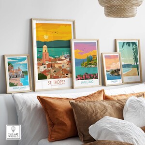 St Tropez Poster Print | France Wall Art | Côte D'azur Print | French Riviera Travel Poster ...