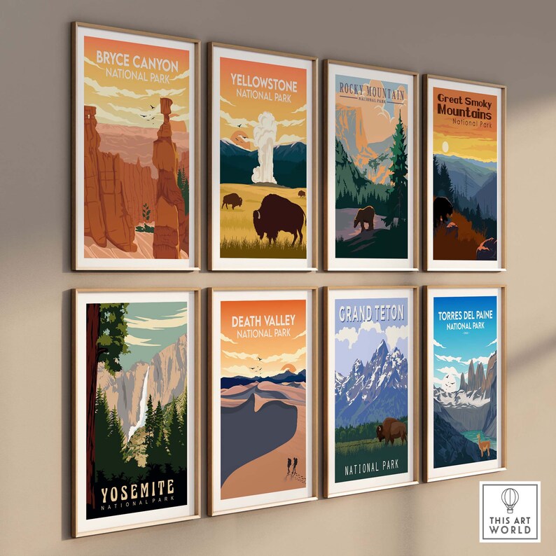 Bryce Canyon Print | National Park Poster Utah | Travel Poster | Framed ...