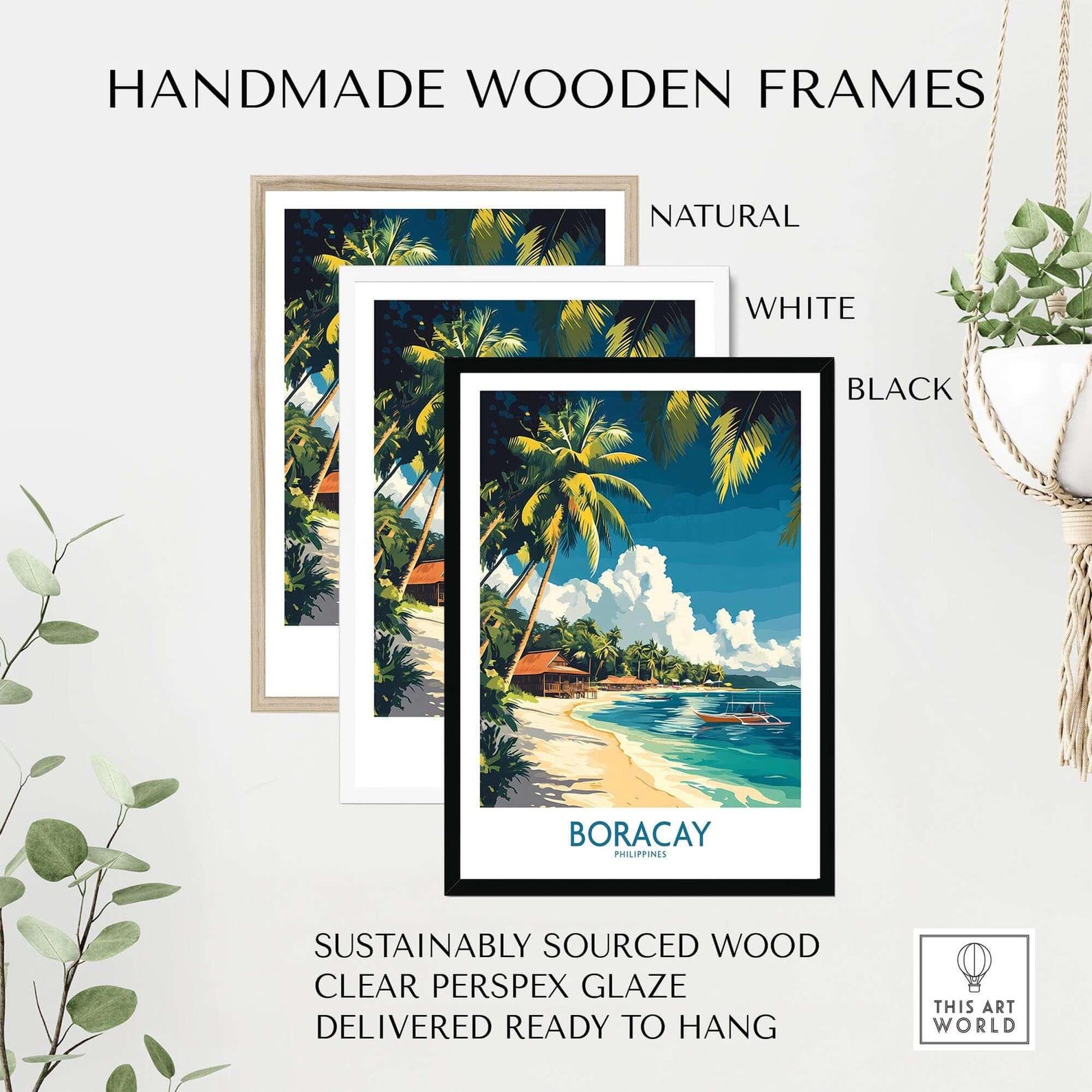 Boracay Philippines Travel Poster Boracay Art Print Travel Print | Home ...