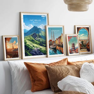 Cat Bells Wall Art Poster - Lake District Art Print Travel Print | Home ...