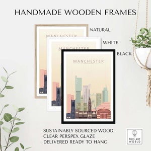 Manchester Skyline Poster Print | Manchester Wall Art | Manchester Home ...