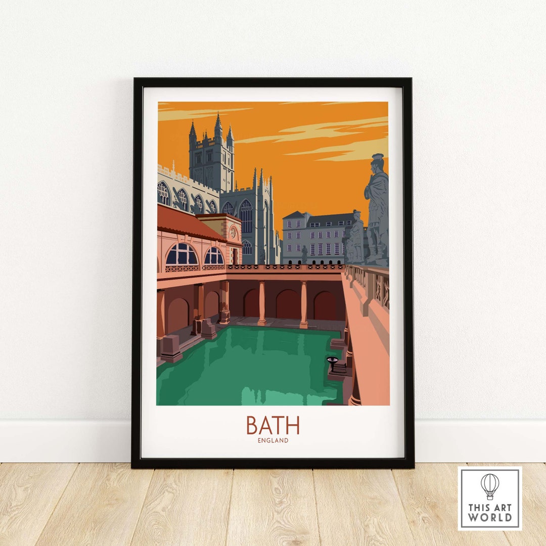Bath Poster England Travel Print Wall Art Travel Poster Framed ...