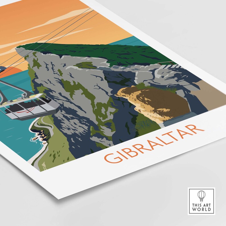 Gibraltar Travel Poster Art Print | Wall Art | Travel Poster | Framed ...