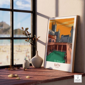 Bath Poster | England Travel Print | Wall Art | Travel Poster | Framed ...