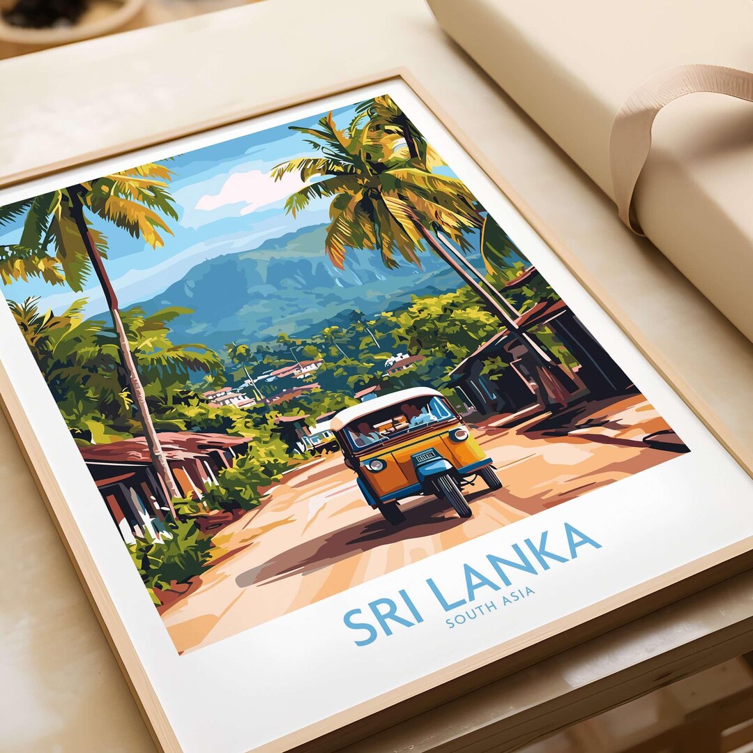 Sri Lanka Wall Art Featuring a Tuk-tuk Sri Lanka Poster Print Gift - Etsy