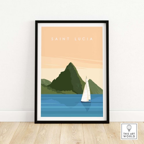 St. Lucia Caribbean Poster Print - Etsy
