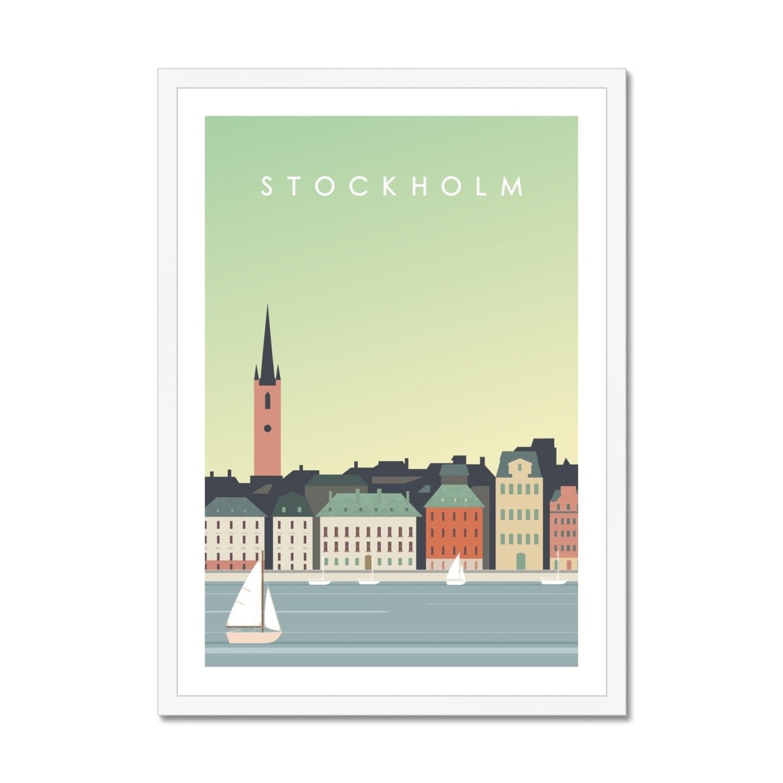 Stockholm Print Sweden Travel Poster Swedish Gift Idea | Etsy