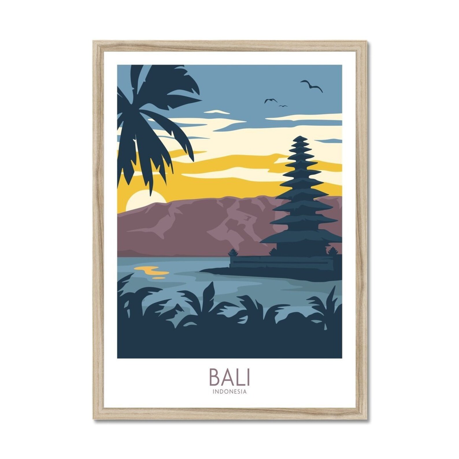 Bali Travel Poster Bali Print Bali Wall Art Indonesia | Etsy
