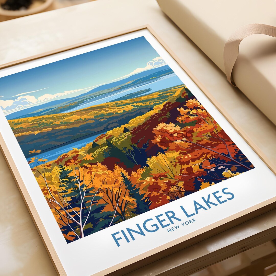 Finger Lakes Wall Art Print - New York Wall Art Print New York Travel ...
