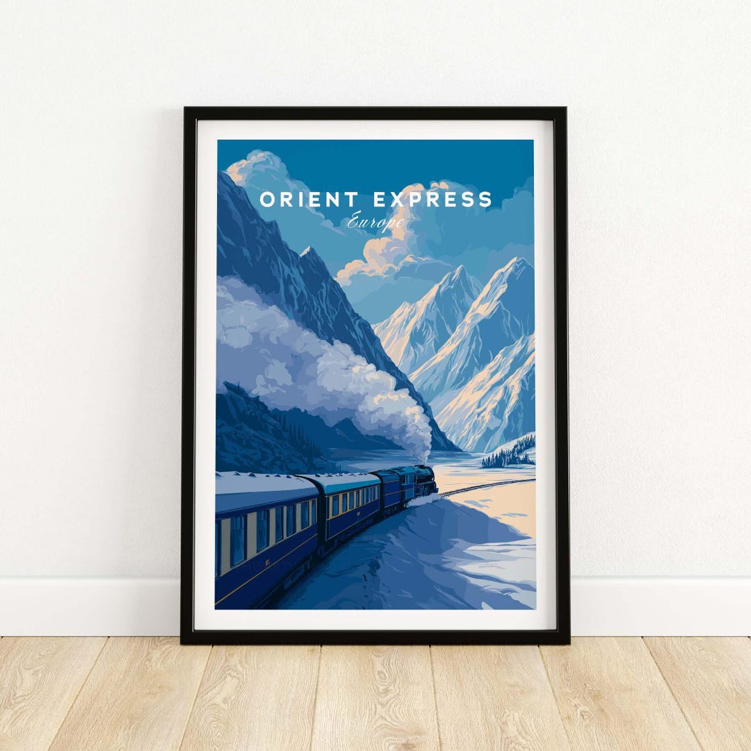 Orient Express Train Art - Classic Vintage Mountain Scenery Print - Etsy