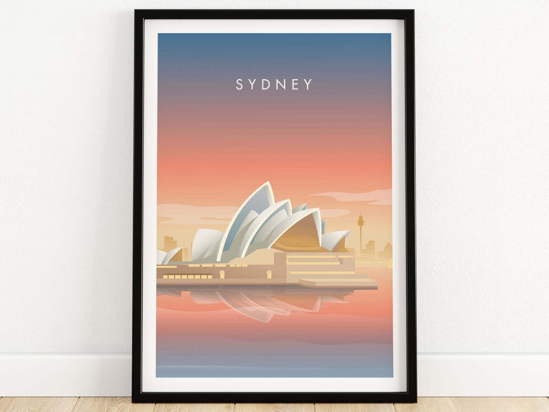 Sydney Print | Australia Travel Poster | Sydney Opera House | Sydney ...