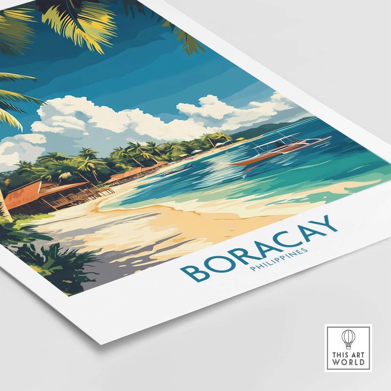 Boracay Philippines Travel Poster Boracay Art Print Travel Print | Home ...