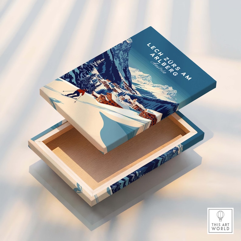 Lech Zürs Am Arlberg Ski Resort Travel Print Wall Art Lech Zürs Am ...