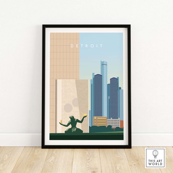 Detroit Poster - Etsy