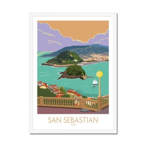 San Sebastian Poster Spain Travel Print Donostia Basque | Etsy