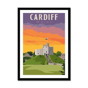Cardiff Poster Print Wales Welsh Travel Poster Cardiff | Etsy