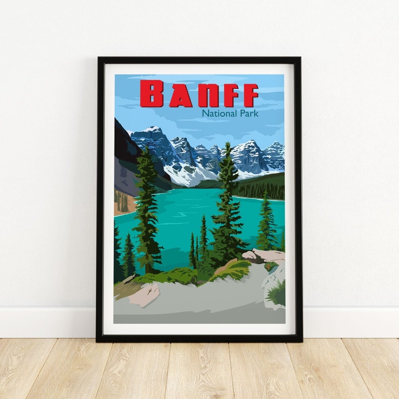 Banff National Park Poster Banff Print National Park Wall | Etsy