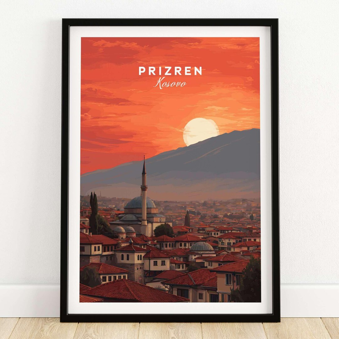 Prizren Wall Art: Vintage Balkan City View - Framed or Unframed - Etsy