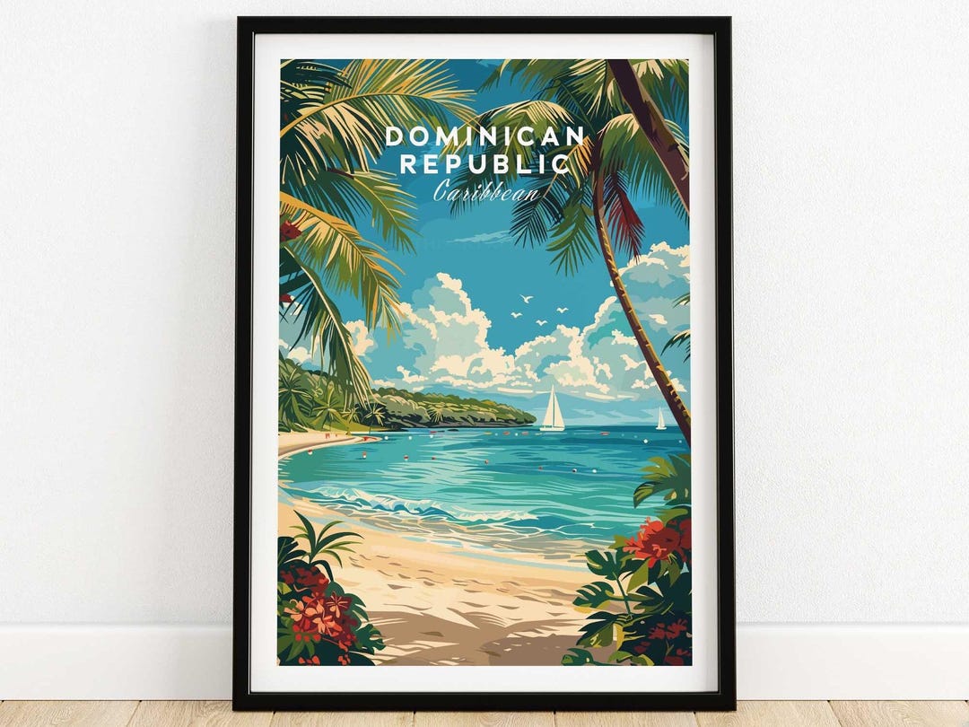 Dominican Republic Travel Print Wall Art Print Travel Poster Home Decor ...