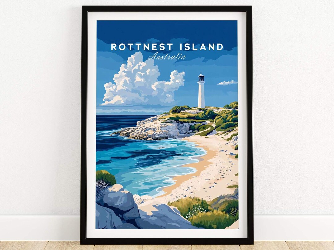 Rottnest Island Poster Australia Rottnest Island Travel Print Rottnest ...