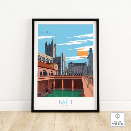 Bath Poster England Travel Print Wall Art Travel Poster - Etsy