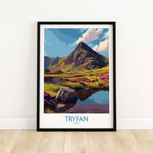 Tryfan Mountain Wales Poster Print, Scenic Landscape Wall Art, Hiking ...