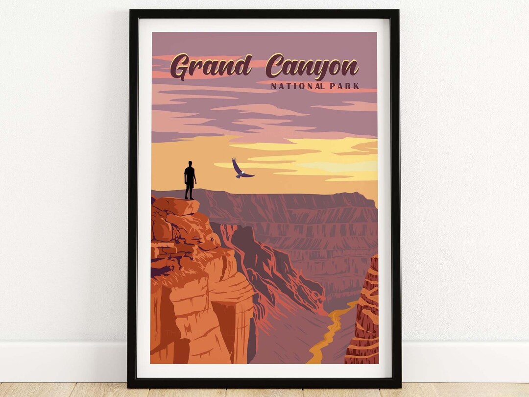 Grand Canyon National Park Print | Travel Poster - Etsy