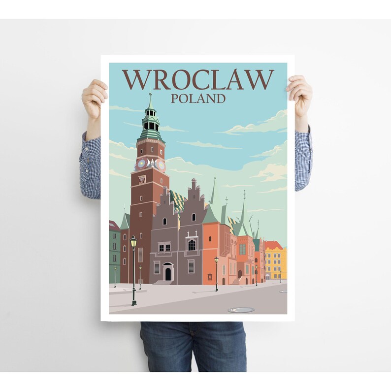 Wroclaw Poster Poland Print Polish Wall Art Home Decor | Etsy
