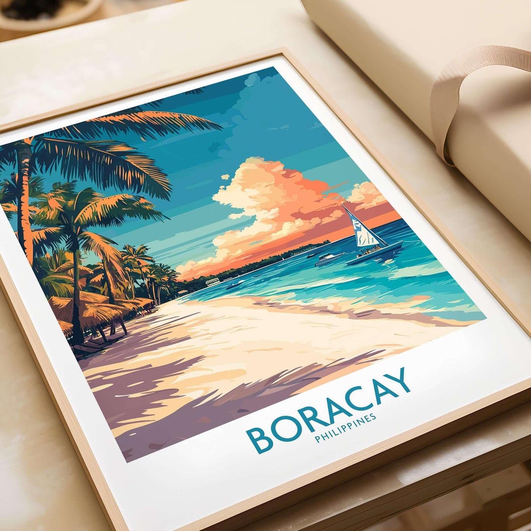 Boracay Travel Poster Boracay Art Print Travel Print | Home Décor ...