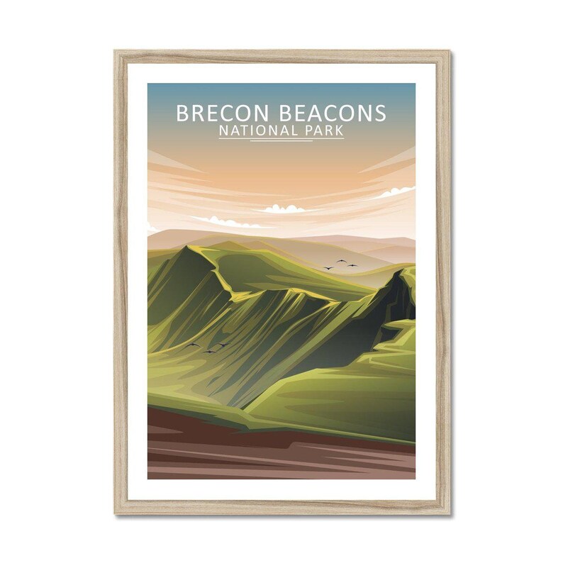 Brecon Beacons Poster National Park Print UK Travel Poster | Etsy