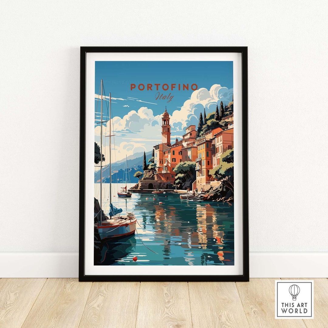 Portofino Print | Home Décor Poster Gift | Birthday Present | Wedding ...