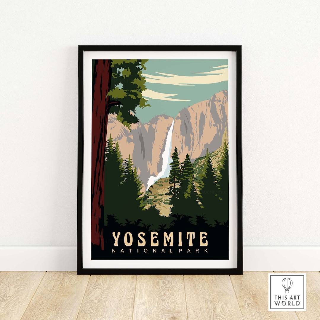 Yosemite Print Yosemite Wall Art Yosemite Poster - Etsy