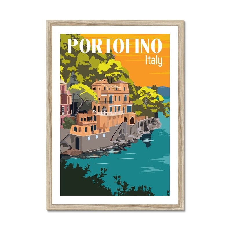 Portofino Print Portofino Wall Art Poster Portofino Italy - Etsy