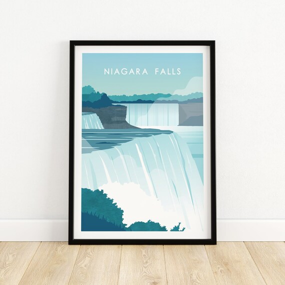Niagara Falls Poster Travel Poster Art Print Niagara Falls - Etsy