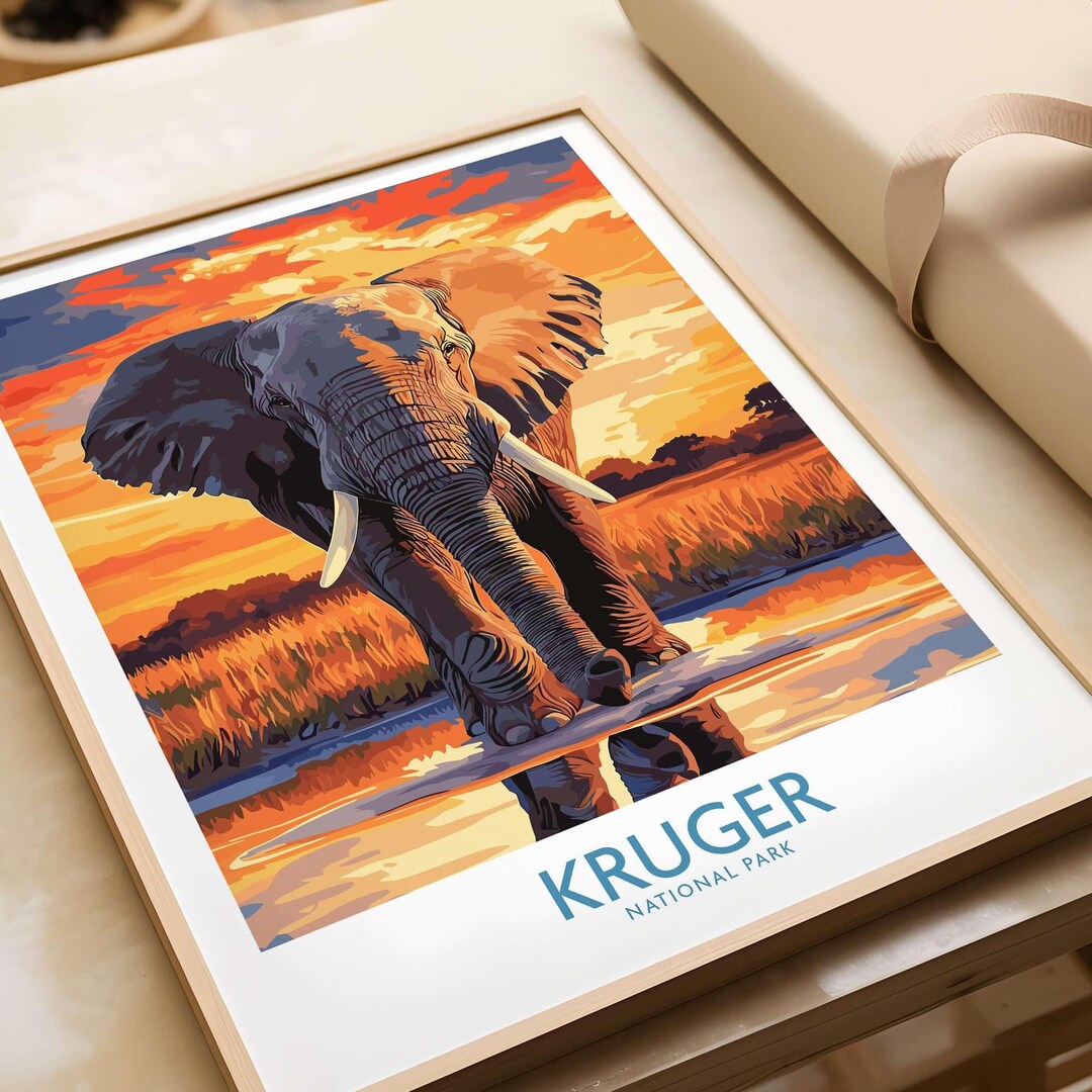 Kruger Park Travel Print Wall Art Kruger Park Poster Artwork Travel ...