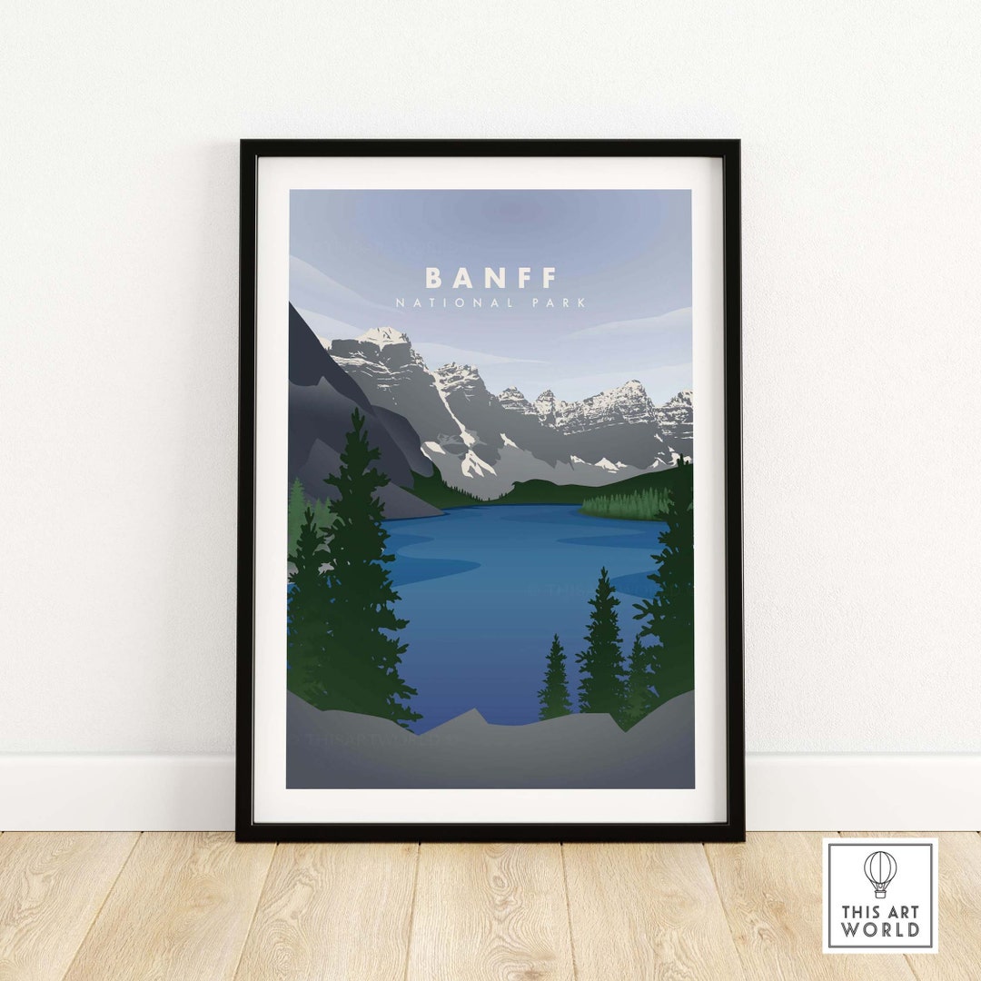 Banff Print National Park Poster Banff Wall Art Canada - Etsy